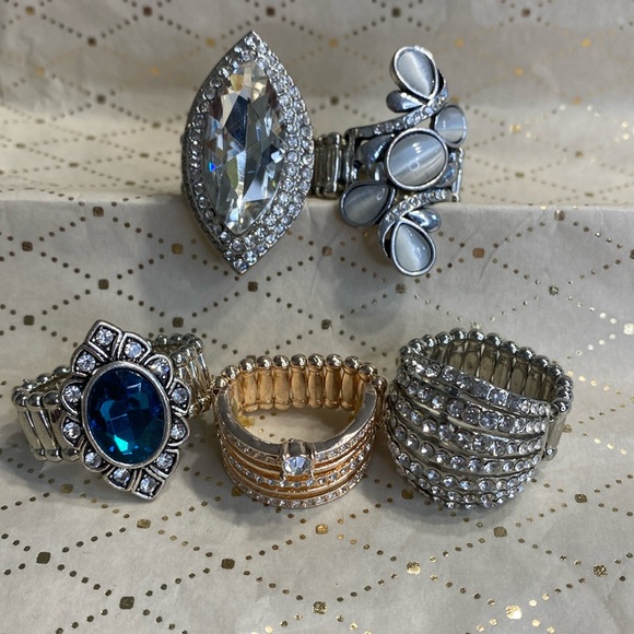 Jewelry | 5 Stretch Rings Individually Packaged | Poshmark